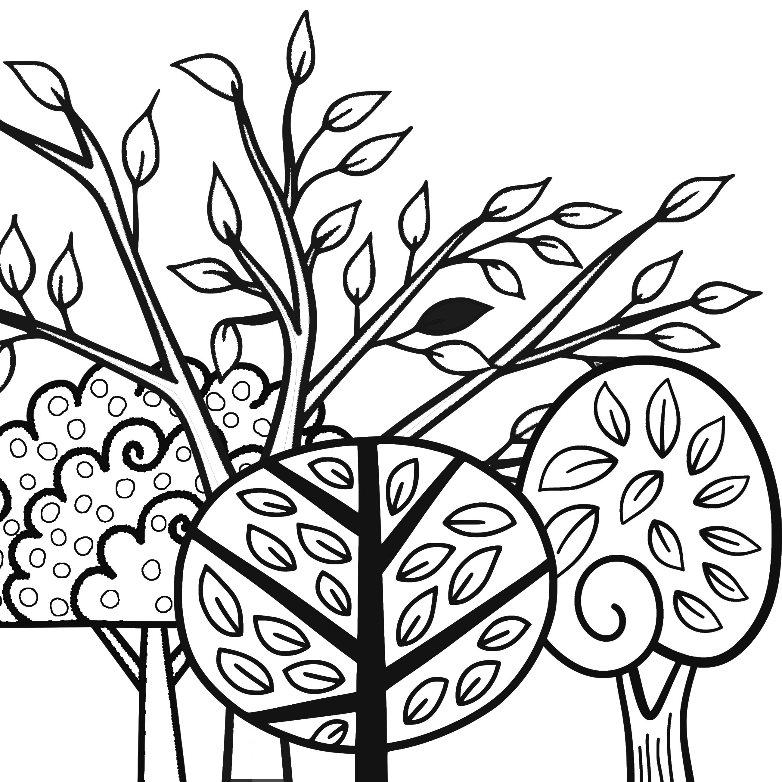 Autumn Forest Coloring Book for Adults No.2 Fall Coloring - Etsy