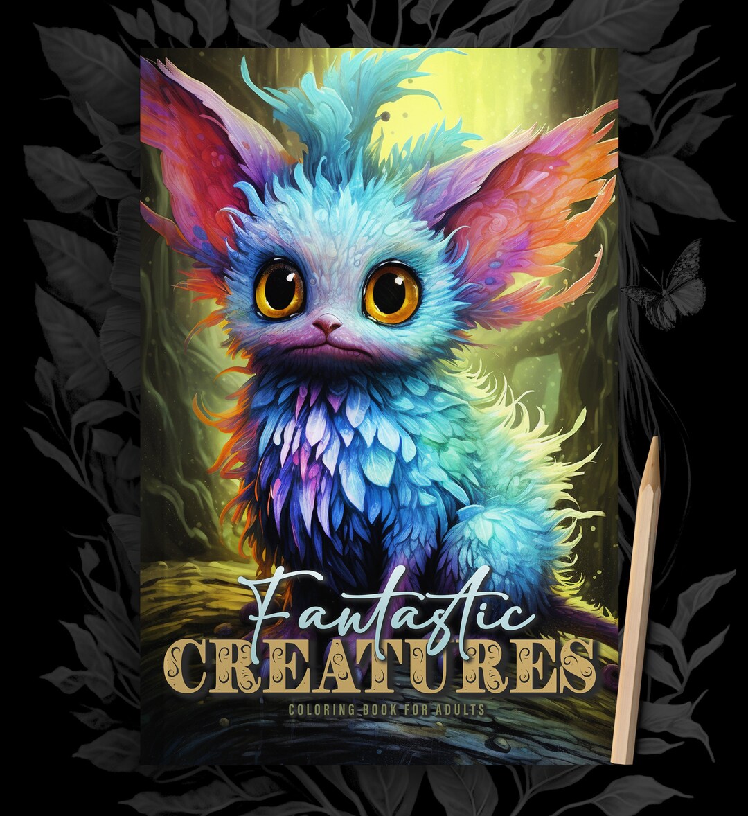 Fantastic Creatures Coloring Book for Adults Fantasy Coloring Book ...