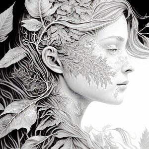 Best of Portraits Coloring Book Printable Grayscale Portrait Coloring ...