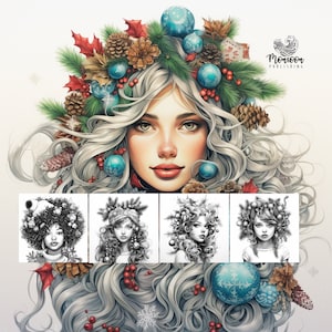 Christmas Girls Coloring Book Printable Christmas Coloring Pages ...