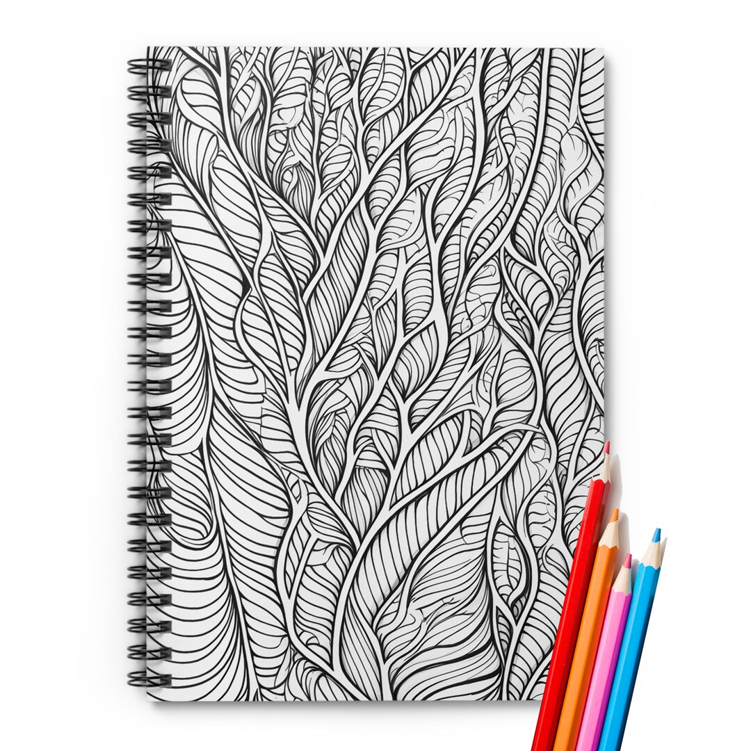 Spiral Notebook Zentangle Cover Coloring Page Spiral Notebook Colorable ...