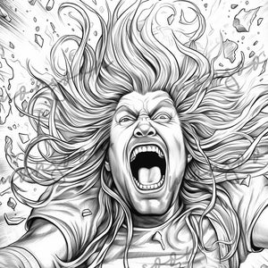 Grayscale Heavy Metal Coloring Book for Adults: Rocker Coloring Book ...