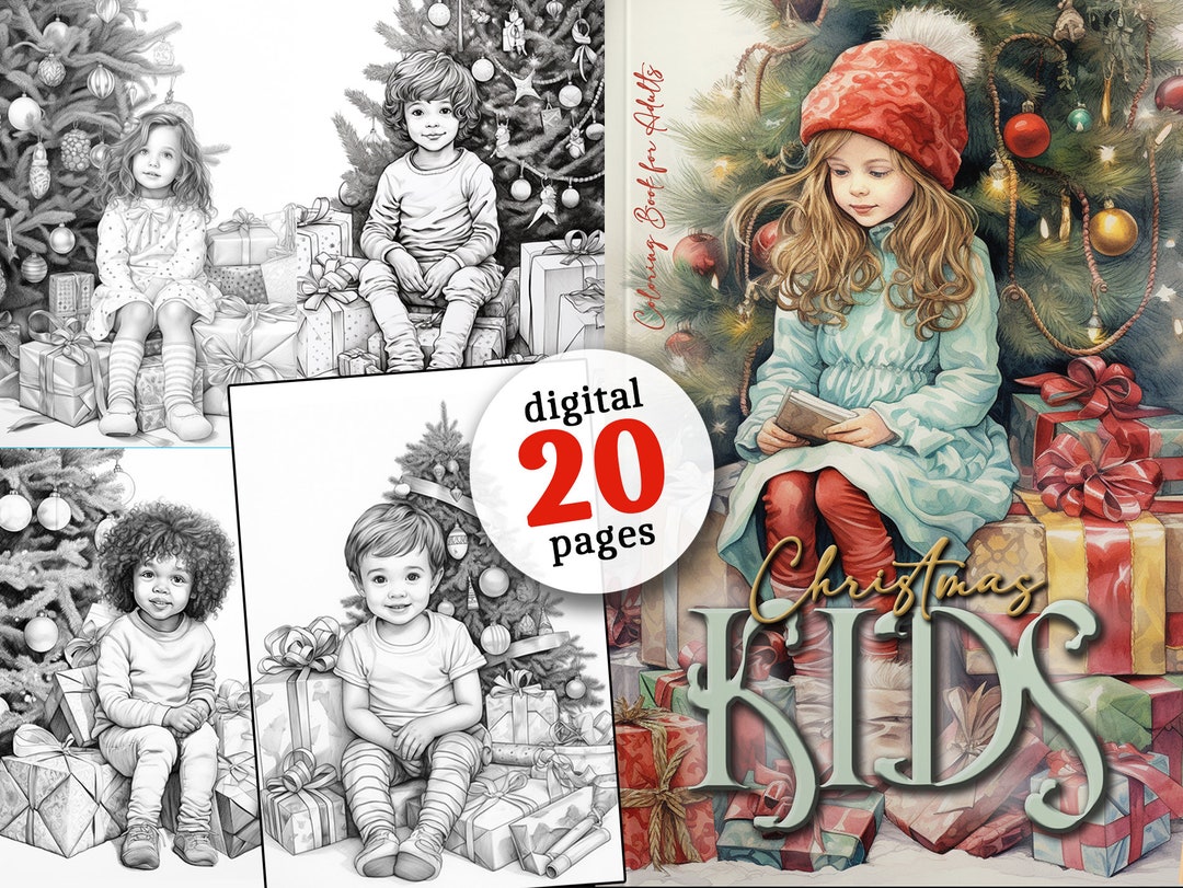 Christmas Kids Coloring Book for Adults Printable Christmas Coloring ...