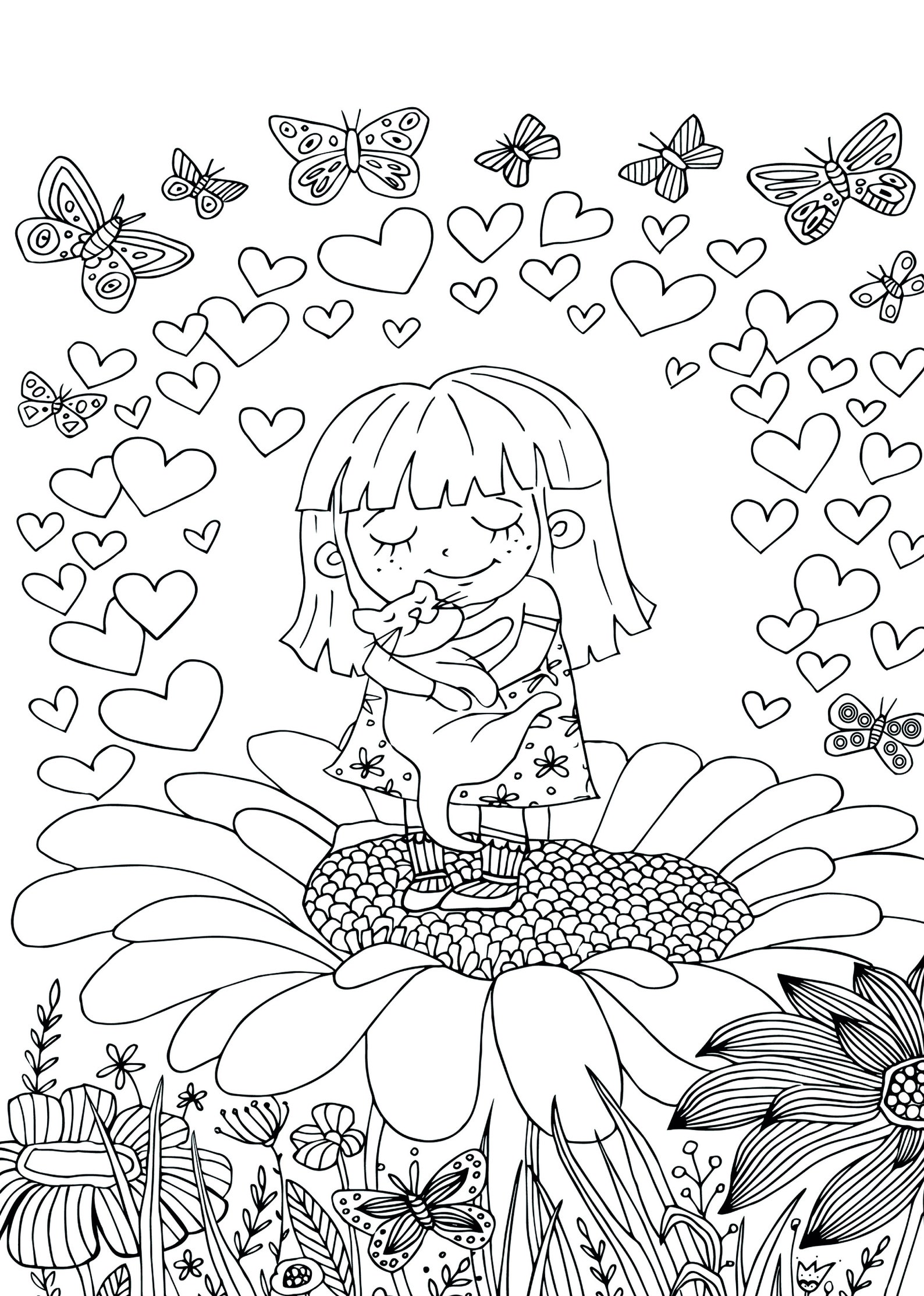 Love and Friendship Coloring Book for teenagers kids and | Etsy
