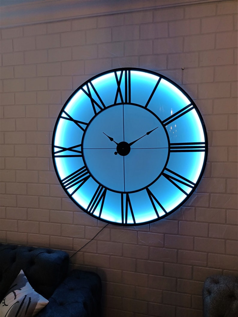 48 Inch Special Edition Metal Large Wall Clock Rustic - Etsy