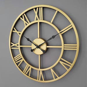Metal Large Gold Queen Wall Clock Rustic Oversized Farmhouse Modern ...