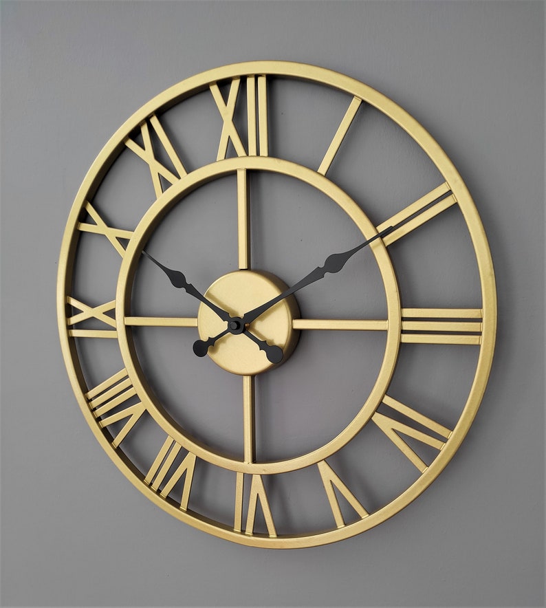 Metal Large Gold Queen Wall Clock Rustic Oversized Farmhouse - Etsy