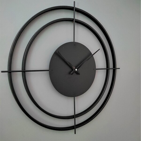 Large Modern Wall Clock - Etsy
