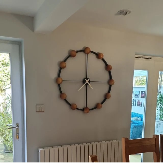 Metal Large Rustic Wall Clock Black Unique Gifts Oversized - Etsy