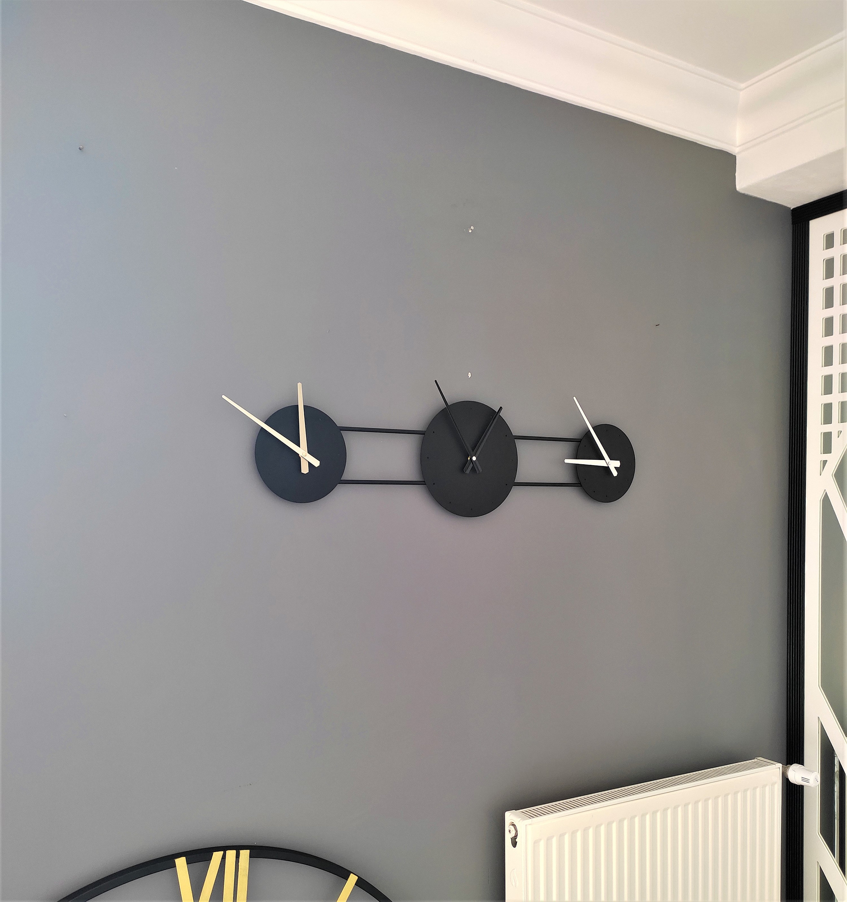 Black Retro Timezone Wall Clocks Custom City Wall Clock World - Etsy