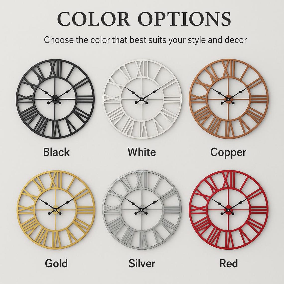 Modern LED Wall Clock – Handmade Roman Numerals Metal & Plexiglass ...