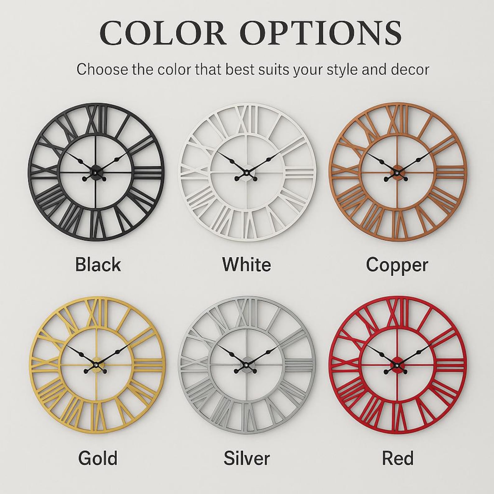Modern LED Wall Clock – Handmade Roman Numerals Metal & Plexiglass ...