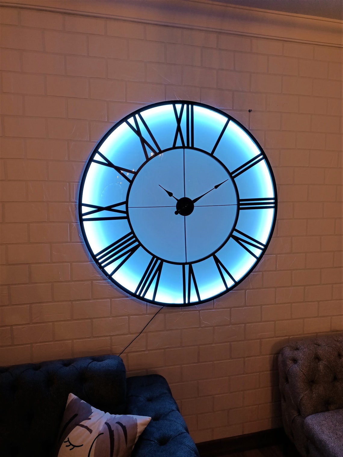 48 Inch Special Edition Metal Large Wall Clock Rustic - Etsy