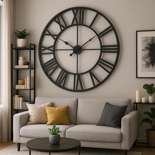 Big Black Clocks - Etsy