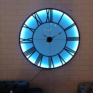 48 Inch Special Edition Metal Large Wall Clock, Rustic Oversized Wall ...