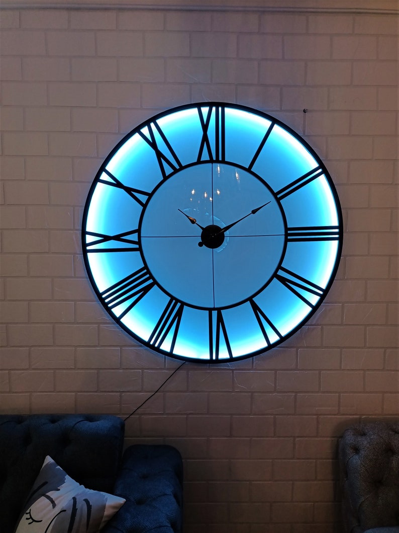 48 Inch Special Edition Metal Large Wall Clock Rustic - Etsy