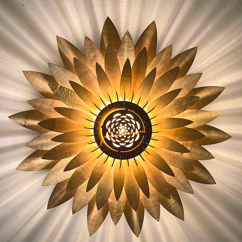 Red Flower Ceiling Light - Etsy