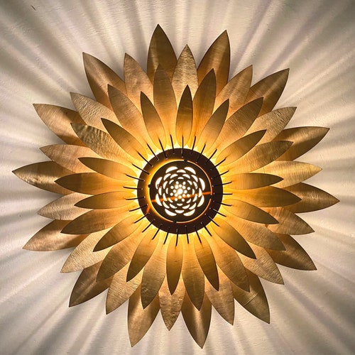 Wood Flower Ceiling Light DAISY Pendant Light Fixture Wood - Etsy Canada