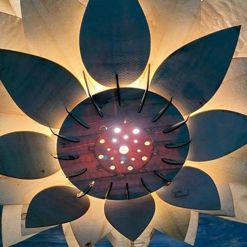 Wood Flower Ceiling Light DAISY Pendant Light Fixture Wood - Etsy