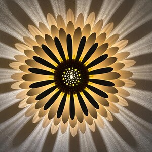 Wood Flower Ceiling Light, DAISY Pendant Light Fixture, Wood Pendant ...