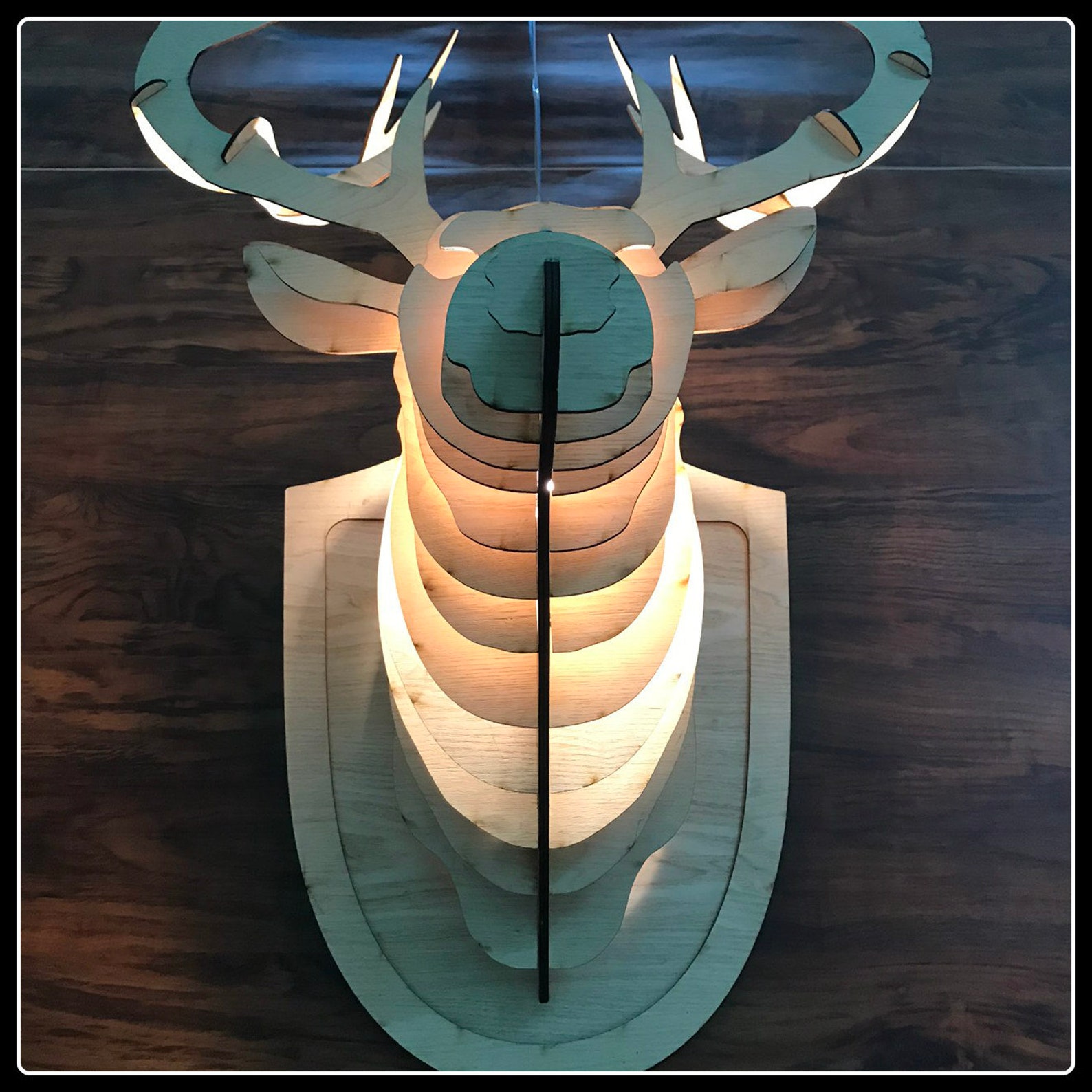 Deer Head Light Antler Mount Kit Animal Wall Lamp 3D Animal - Etsy