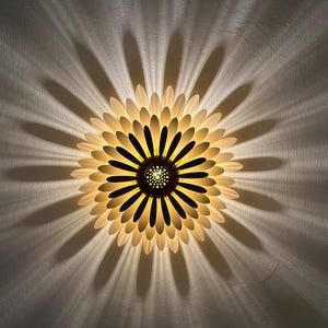 Wood Flower Ceiling Light, DAISY Pendant Light Fixture, Wood Pendant ...