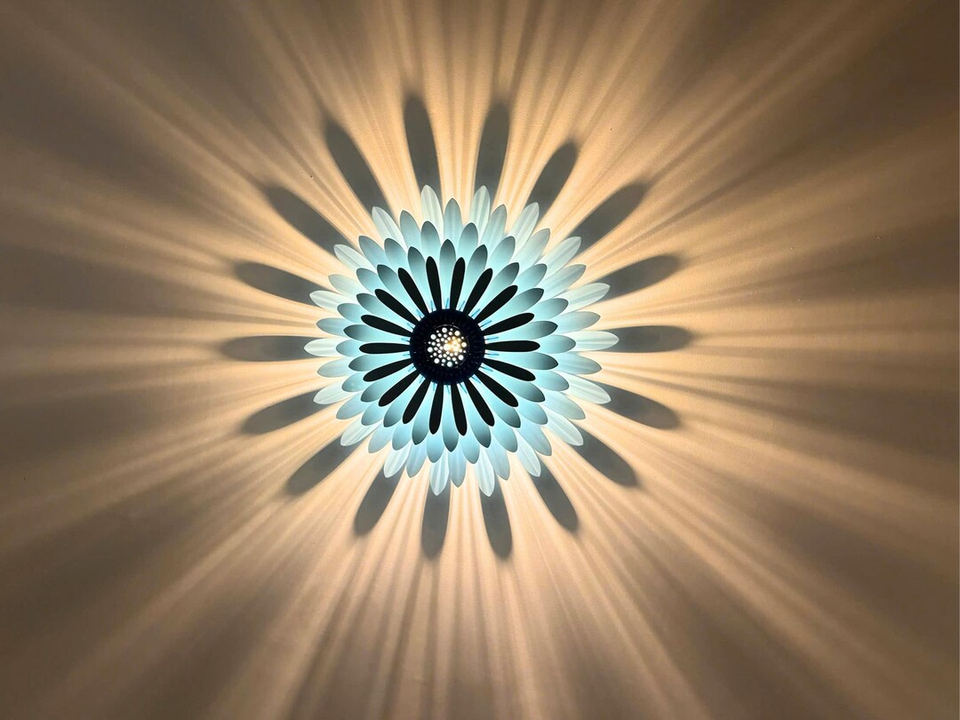 Blue Light Fixture, Flower Pendant Chandelier, Foyer Lighting Fixture ...