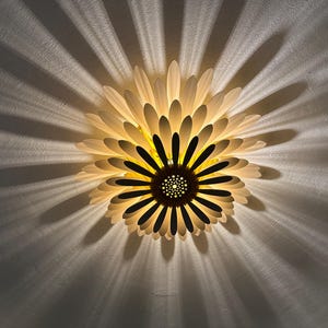 Wood Flower Ceiling Light, DAISY Pendant Light Fixture, Wood Pendant ...