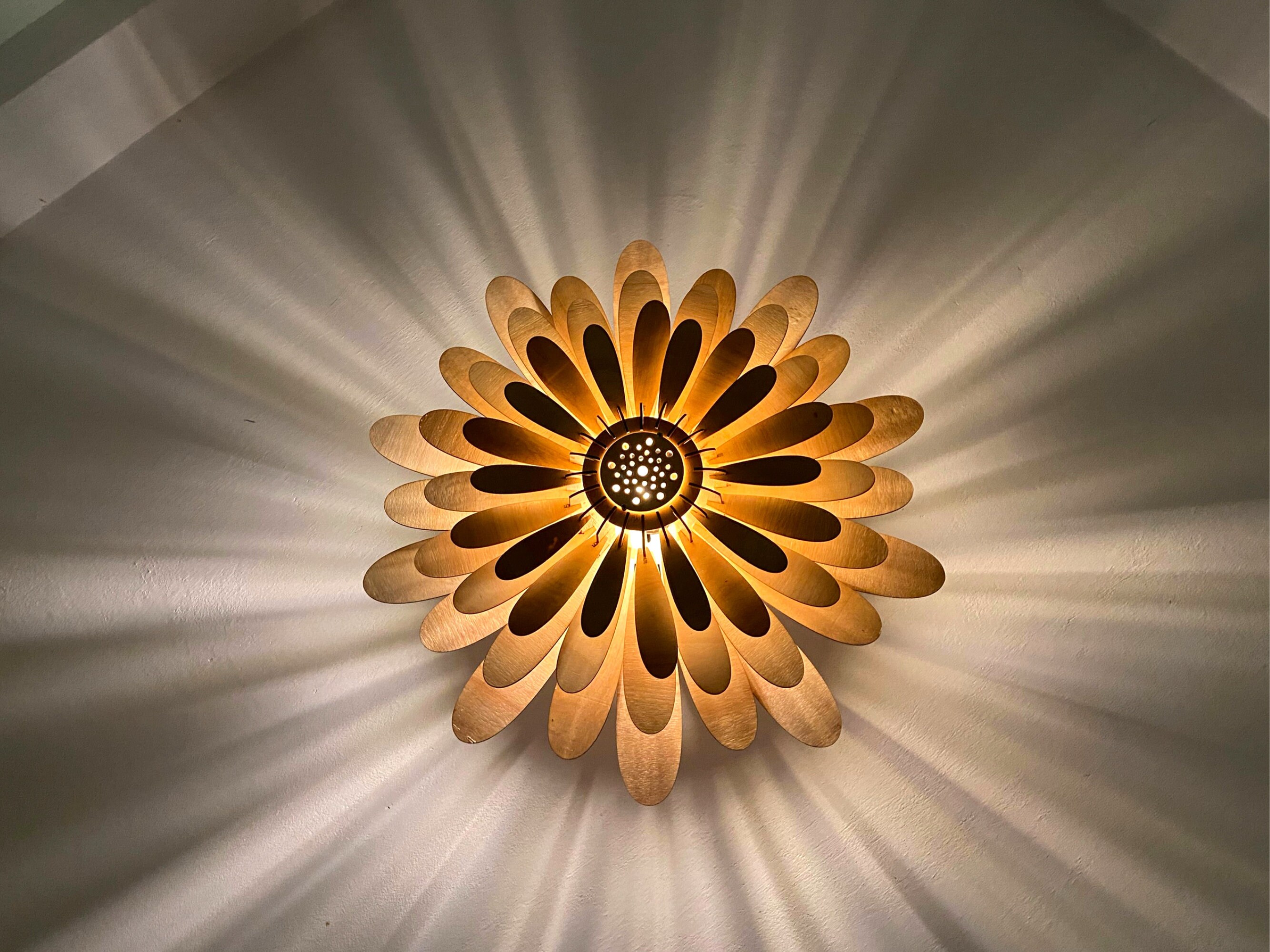 Wood Hanging Pendant Light, Shadow Chadelier, Shadow Casting Lamp ...