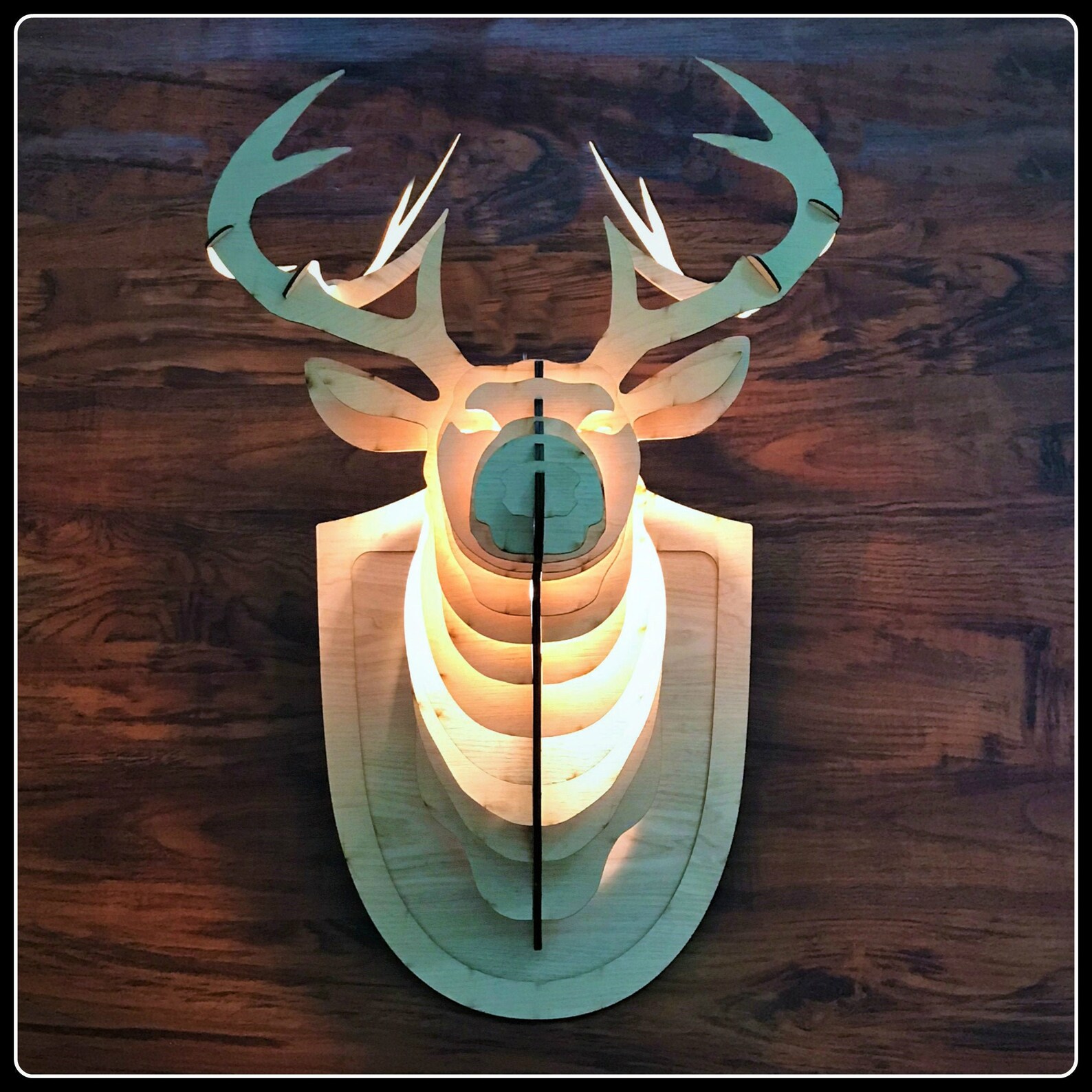 Deer Head Light Antler Mount Kit Animal Wall Lamp 3D Animal - Etsy