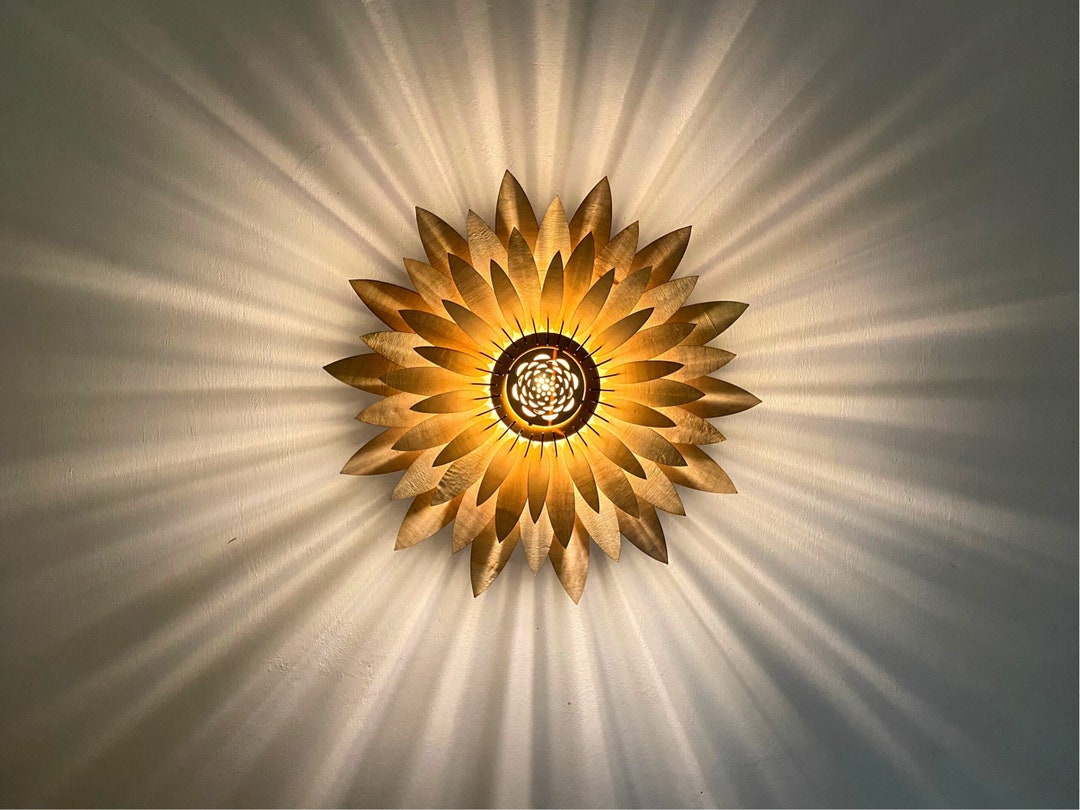 Yoga Lamp, Meditation Lamp, Flower Ceiling Light, Happiness Inspired ...