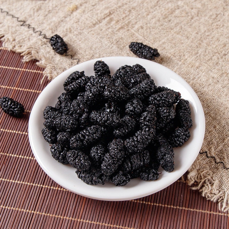Organic Dried Black Mulberries, Morus Nigra, Black Mulberry, Black ...