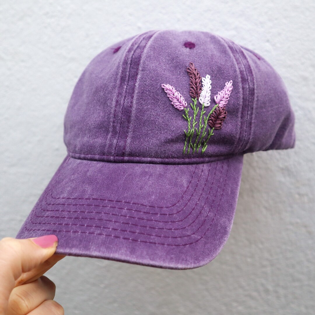 CUSTOM Hand Embroidered Floral Cap // Sunflower Cap , Embroidered ...