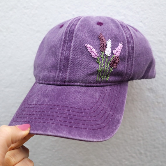 CUSTOM Hand Embroidered Floral Cap // Sunflower Cap - Etsy