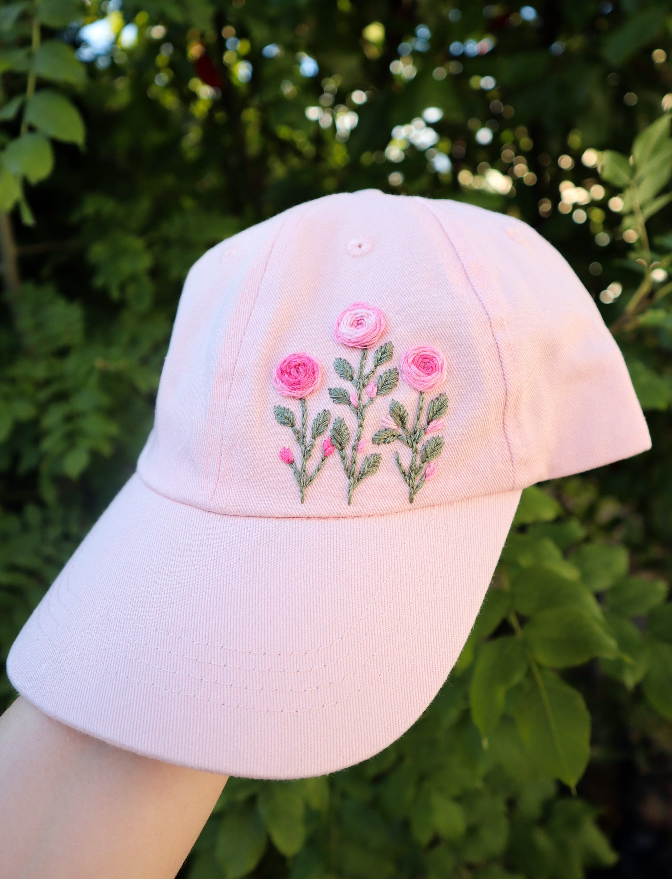 CUSTOM Hand Embroidered Floral Cap // Sunflower Cap , Embroidered ...
