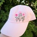 CUSTOM Hand Embroidered Floral Cap // Sunflower Cap , Embroidered ...