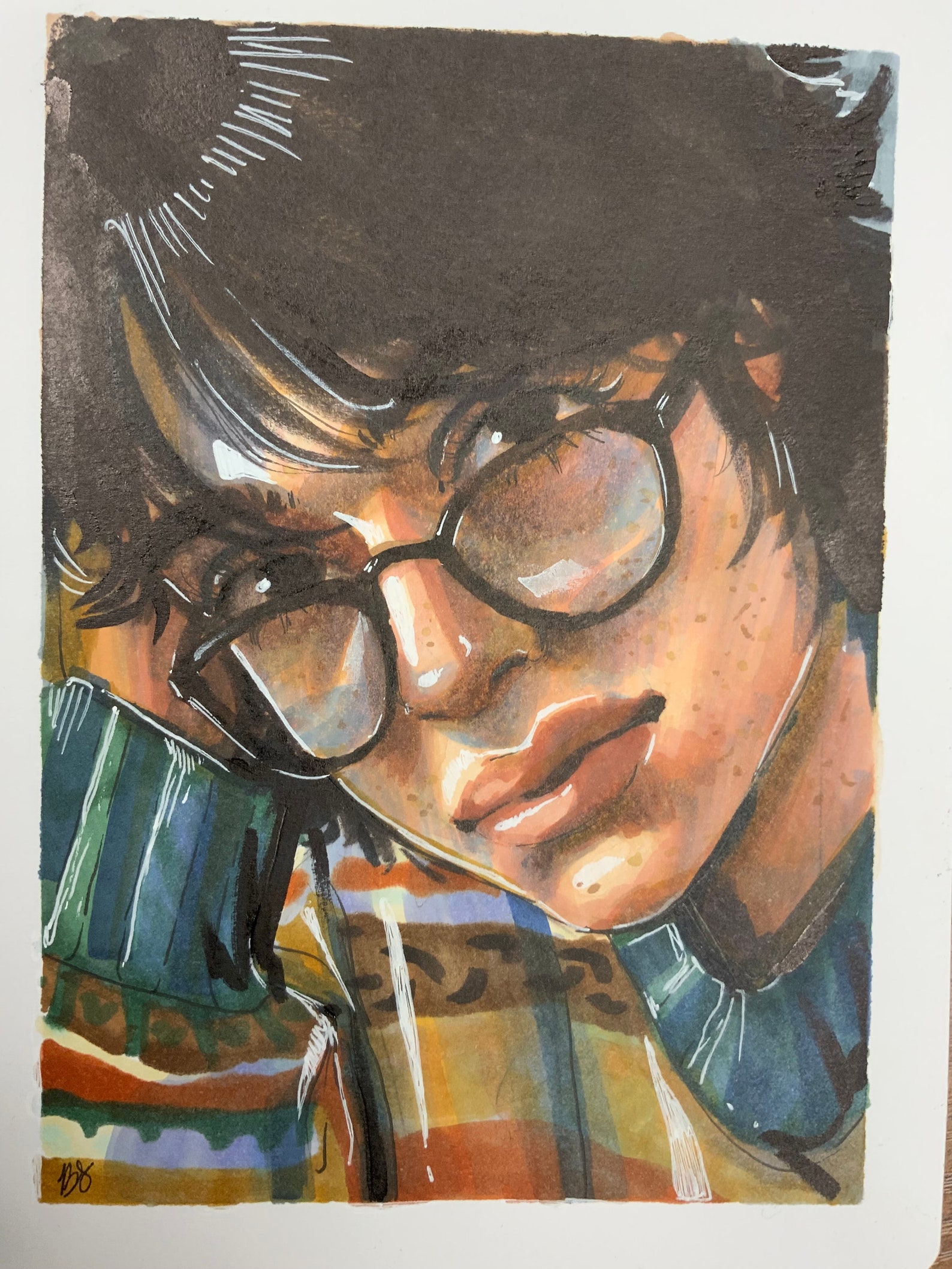 Personalized 5x7 Custom Portrait - Alcohol Marker - Etsy