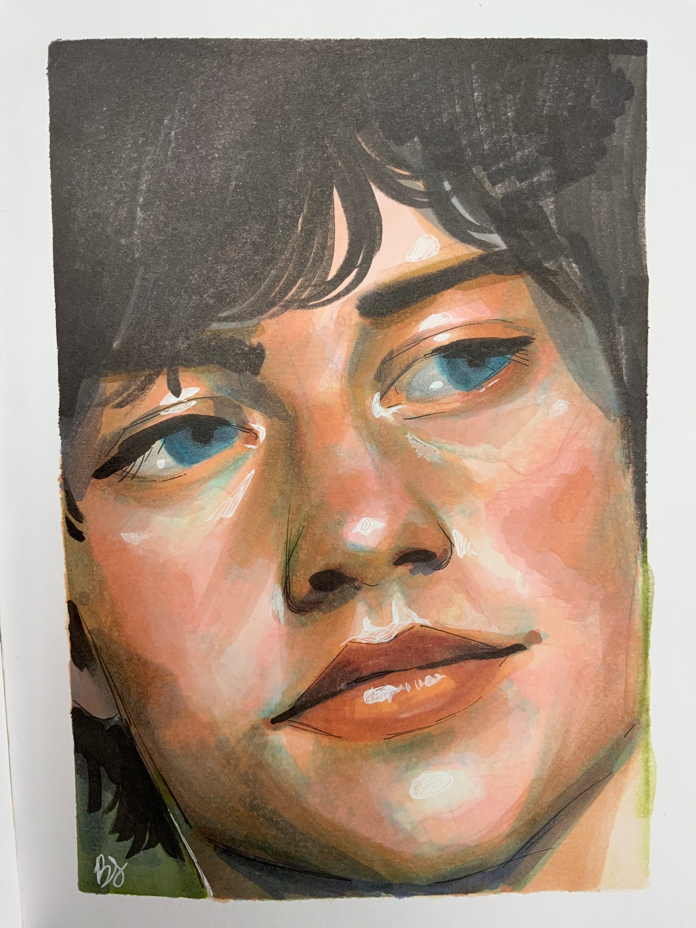 Personalized 5x7 Custom Portrait - Alcohol Marker - Etsy