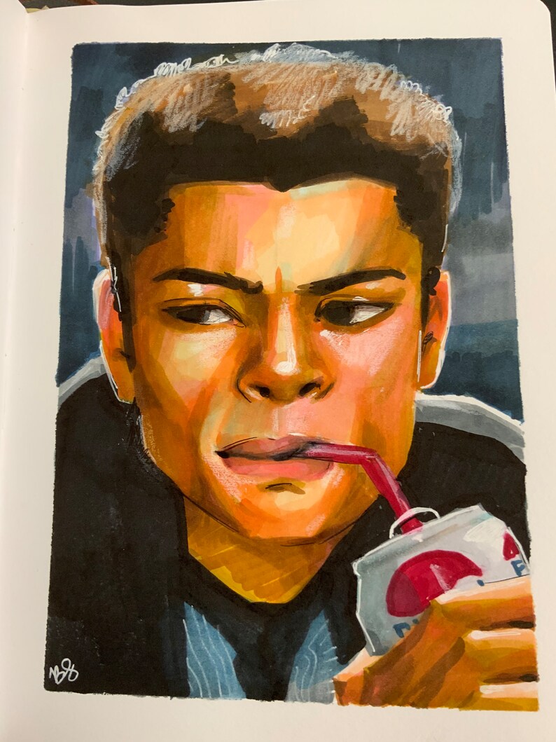 Personalized 5x7 Custom Portrait - Alcohol Marker - Etsy