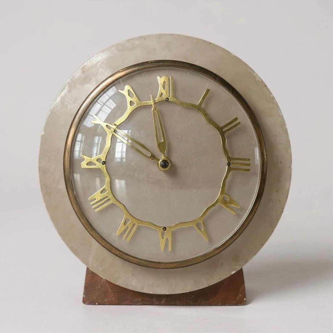 Vintage Metamec Clock | Mid-century Marble Effect Mantel Clock - Etsy UK