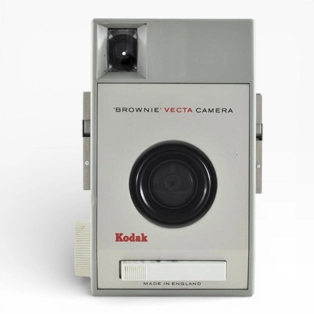 Kodak Brownie Vecta Camera: 1960s Grey Plastic, 127 Roll Film - Etsy