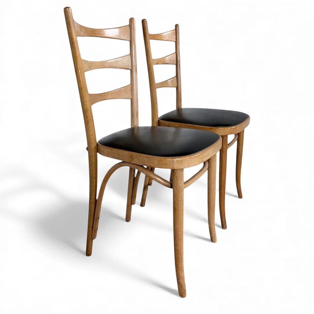 Bentwood Dining Chairs: Mid Century Style - Solid Beech Wood Frames - Etsy