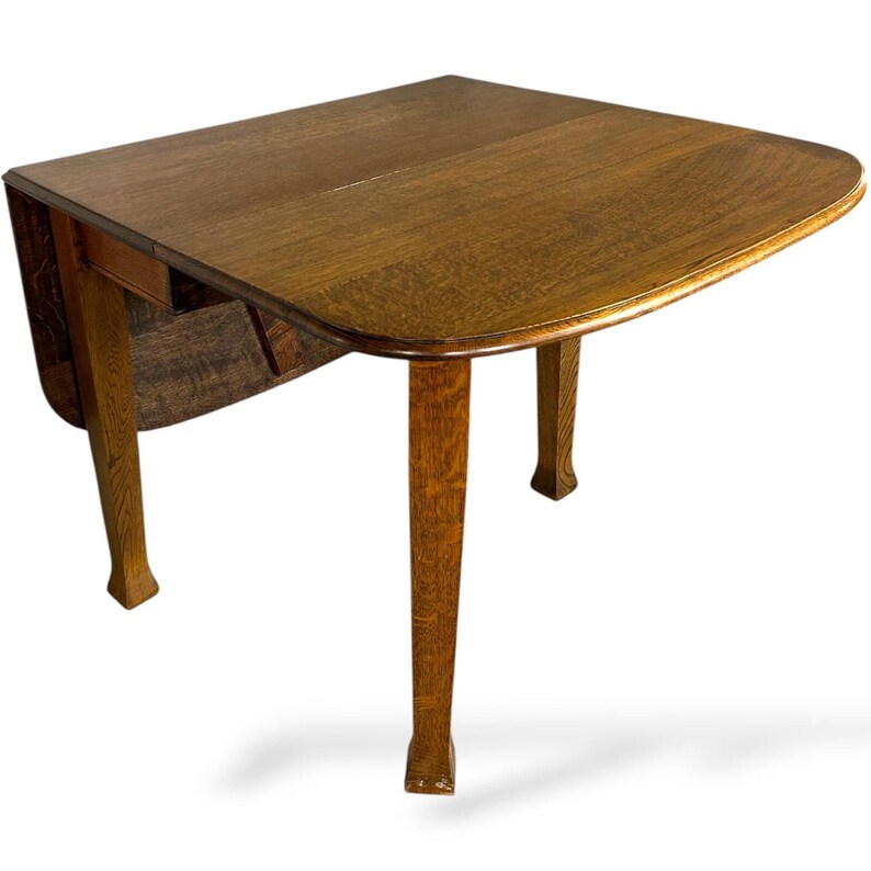 1920s Solid Oak “gateless” Drop-leaf Extending Dining Table - Etsy