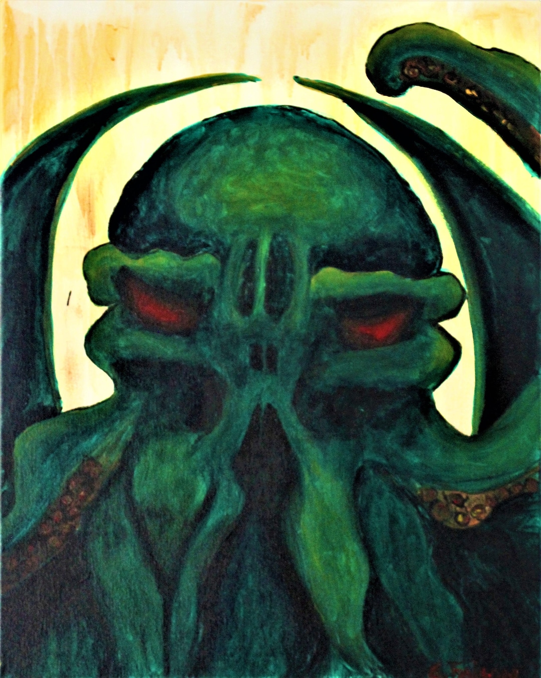 Cthulhu Acrylic Painting Kit: Halloween Paint Party (video Tutorial) - Etsy
