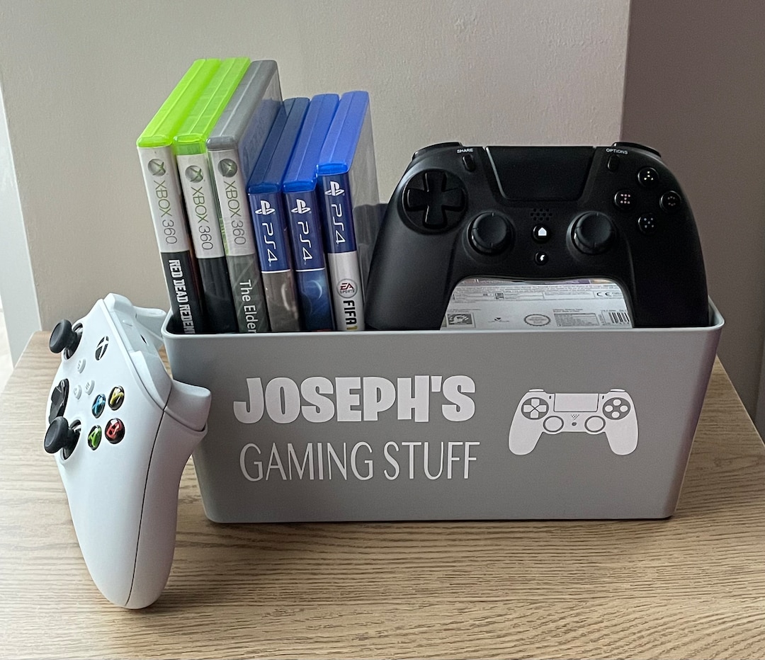 Personalised Gaming Stuff Storage Box Boys or Girls Choice of ...