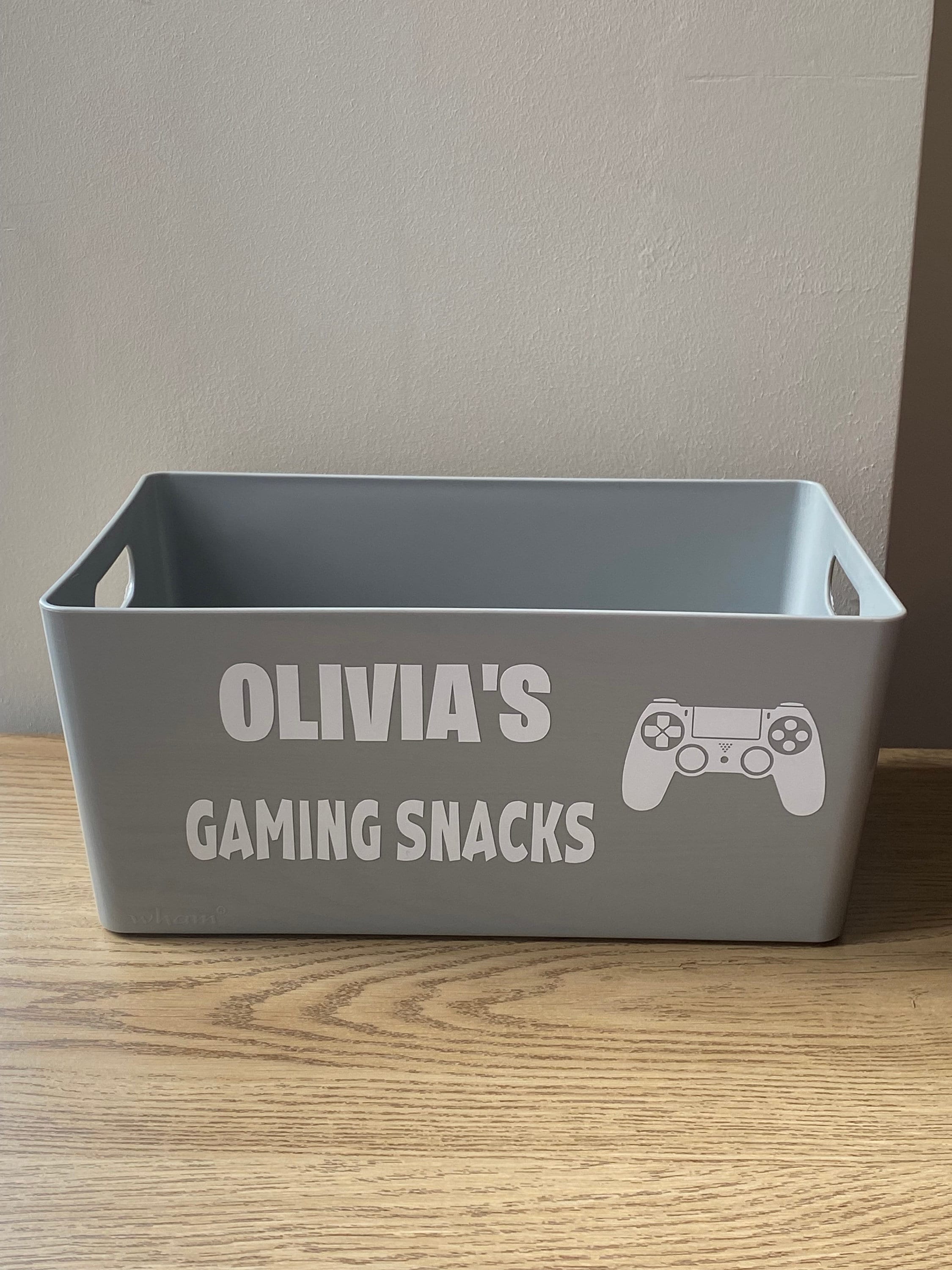 Personalised Gaming Snacks Box Snack Storage Boys or Girls - Etsy UK