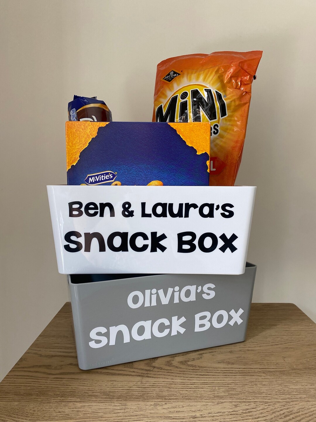 Personalised Snack Box Storage Box Great Gift to Fill With Snacks ...