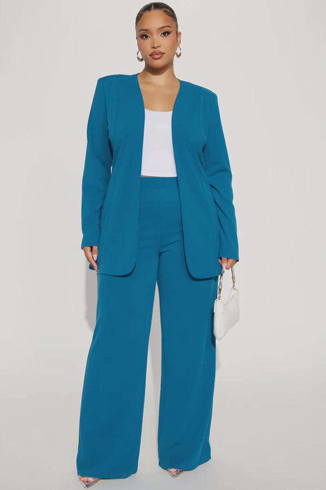 Womens Business Wide Leg Pant Set - Etsy