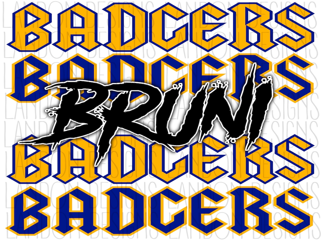 Bruni Badgers PNG Back to School Friday Night Lights - Etsy