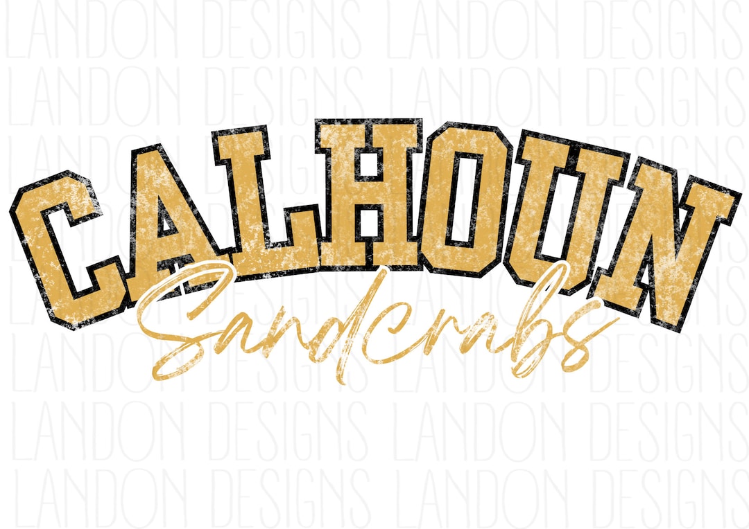 Calhoun Sandcrabs Distressed PNG School Spirit Vintage - Etsy